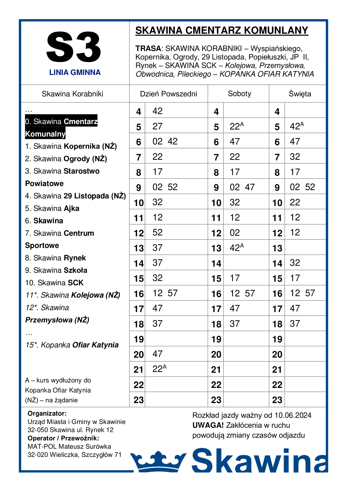 S3 Skawina Cmentarz Komunalny | Urząd Miasta i Gminy w Skawinie